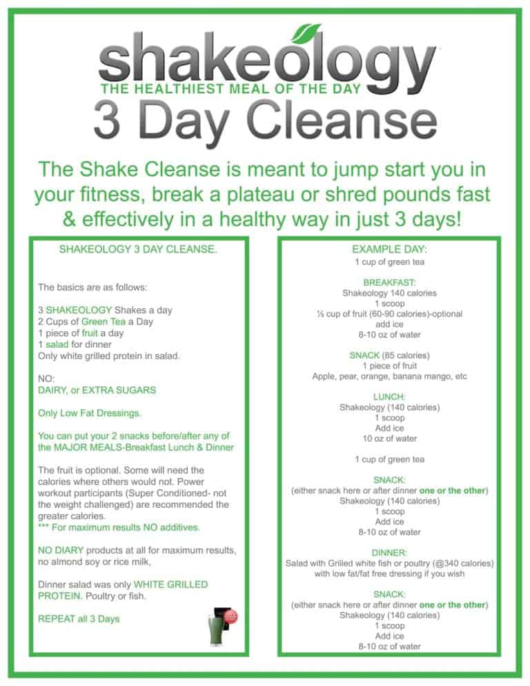 How to do a 3-Day Shakeology Cleanse [Easy Instructions]