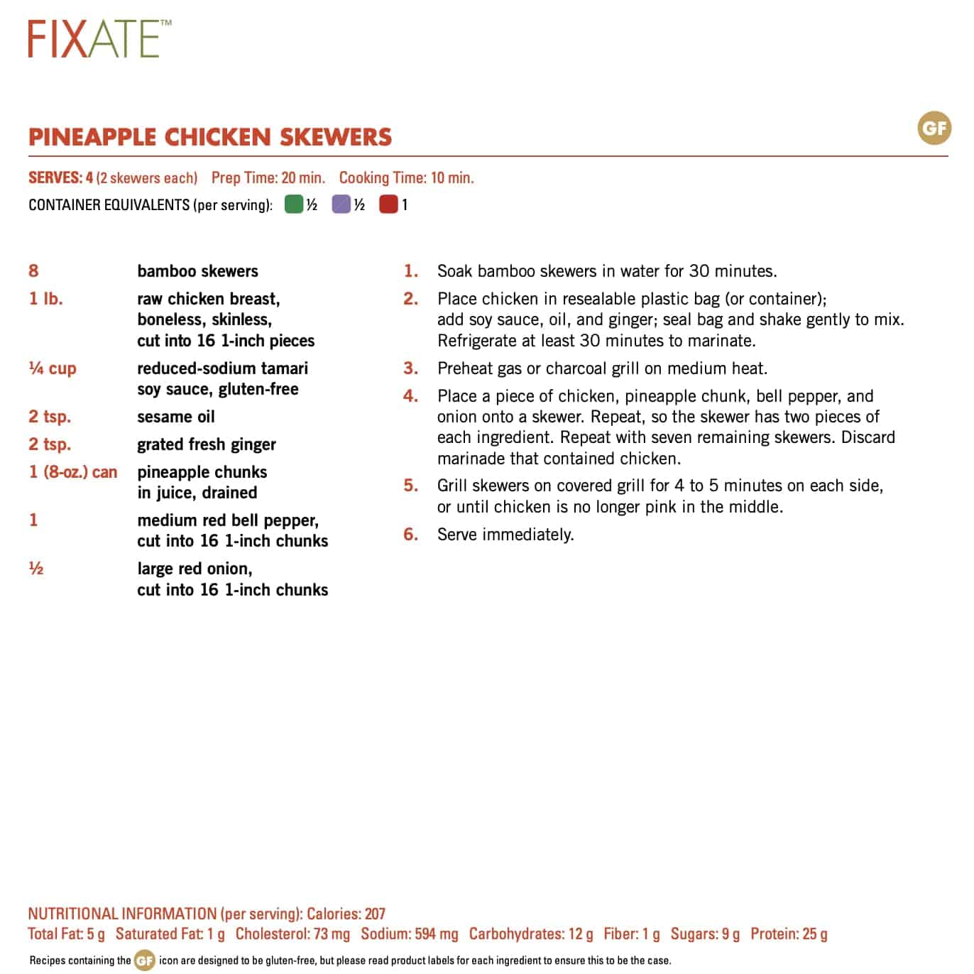 Fixate Cookbook Recipes | Autumn Calabrese's 21 Day Fix Meals