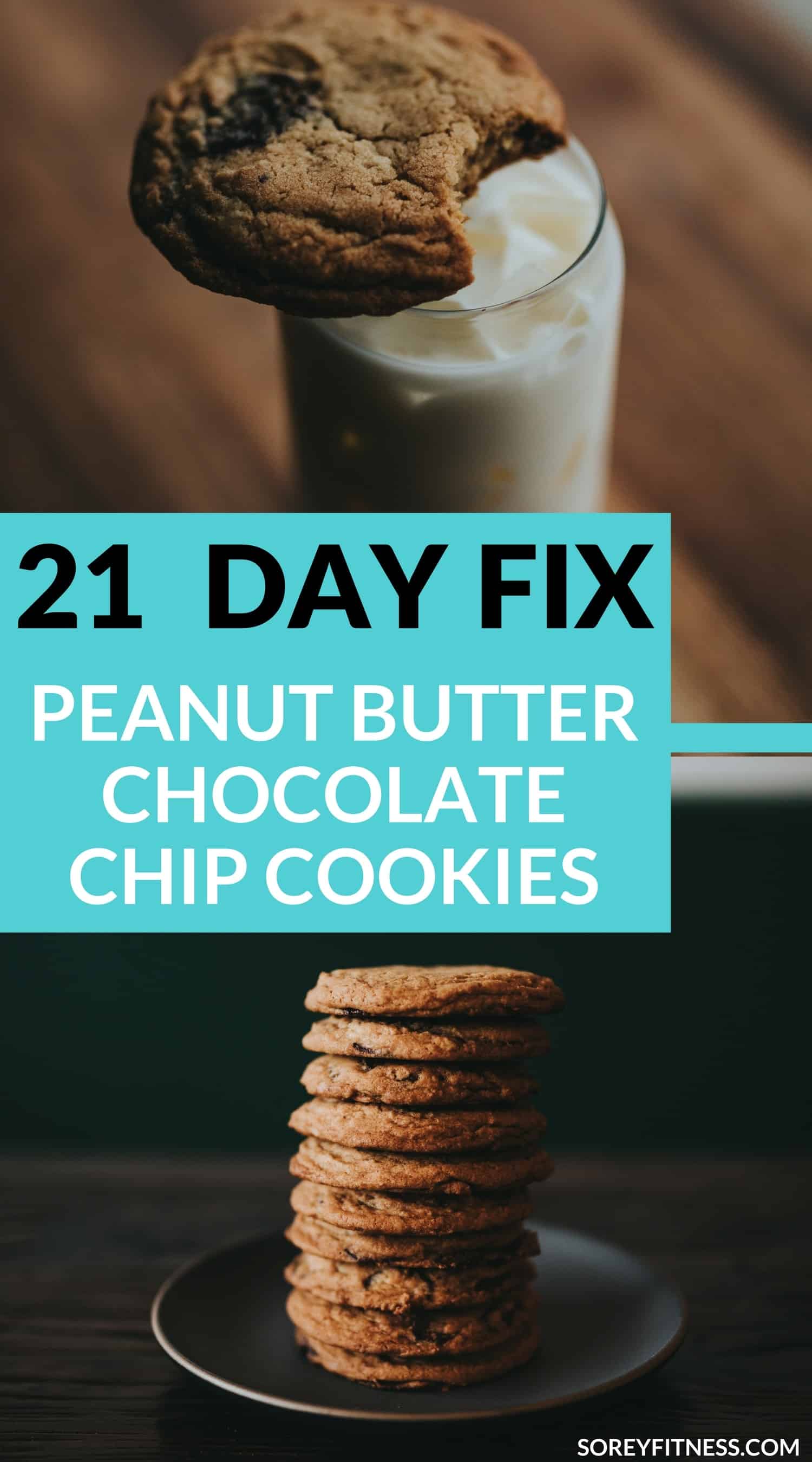21 Day Fix Cookies - Yummy Peanut Butter Chocolate Chip Cookies