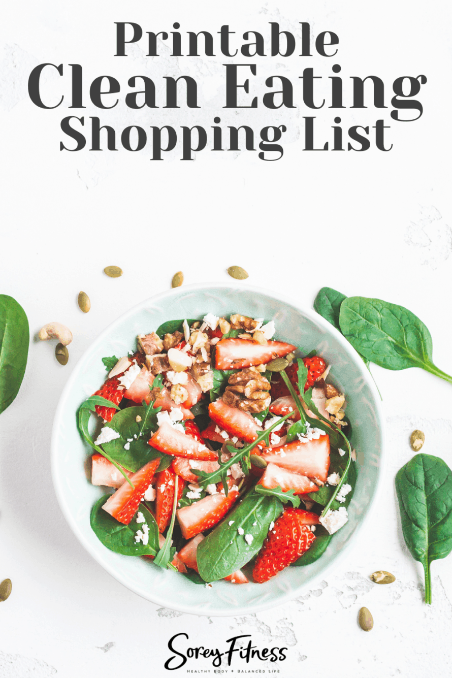 Clean Eating Food List Printable for Beginners