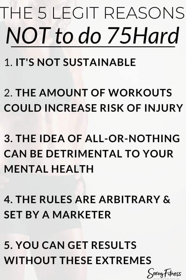 5 Legit Reasons You Should Avoid The 75 Hard Challenge