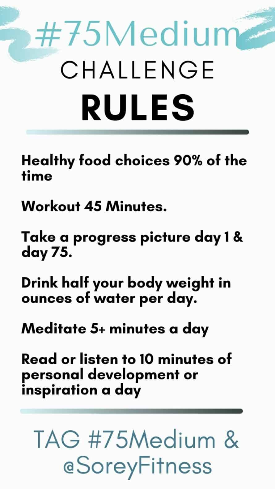 What Is The 75 Medium Challenge Rules Free Printable Tracker