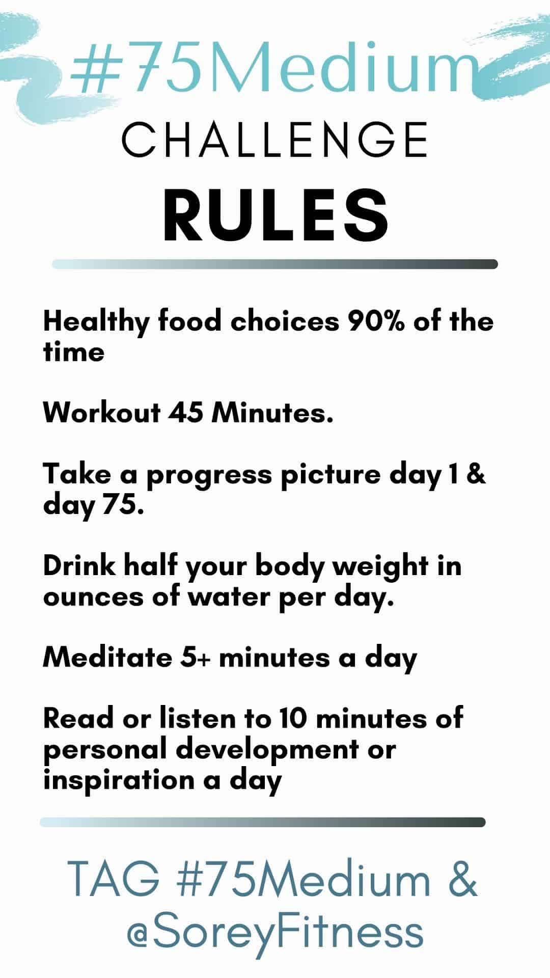 What Is The 75 Medium Challenge Rules Free Printable Tracker