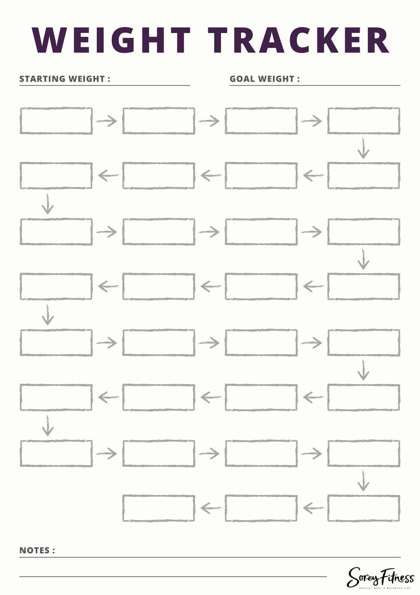 Best Free Weight Loss Tracker Printable Template 2024