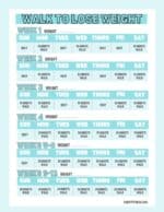 Printable Walking to Lose Weight Chart & How to Start Today