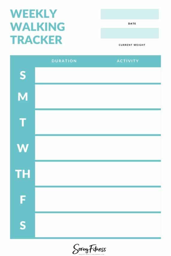 Printable Walking to Lose Weight Chart & How to Start Today