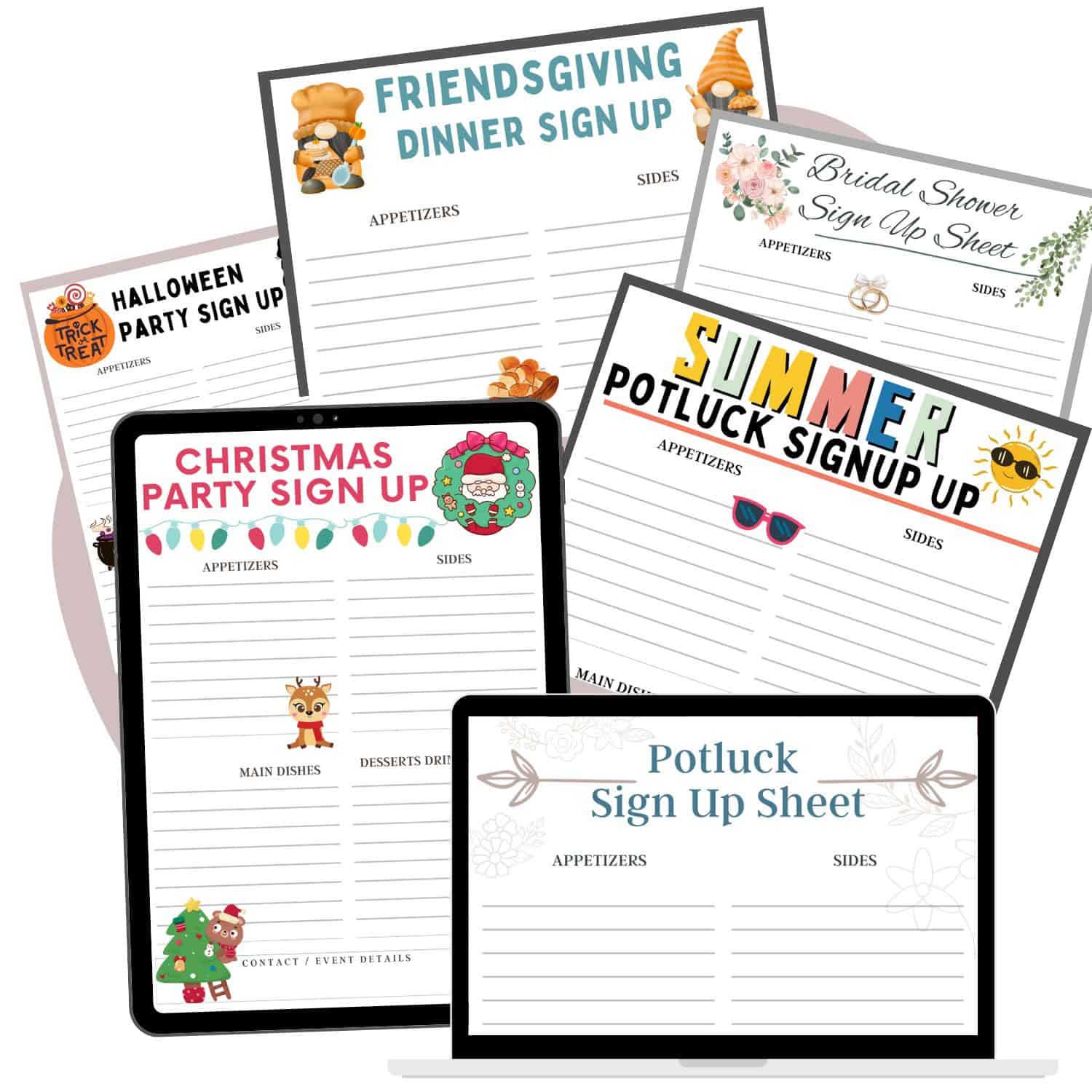 16 Potluck Sign Up Sheet Templates - Sorey Fitness by Kim and Kalee