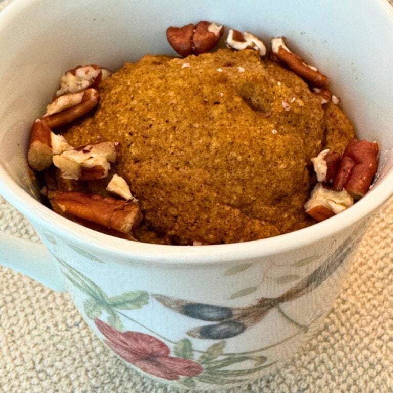 Healthy Pumpkin Spice Mug Cake for Fall (Gluten-Free)